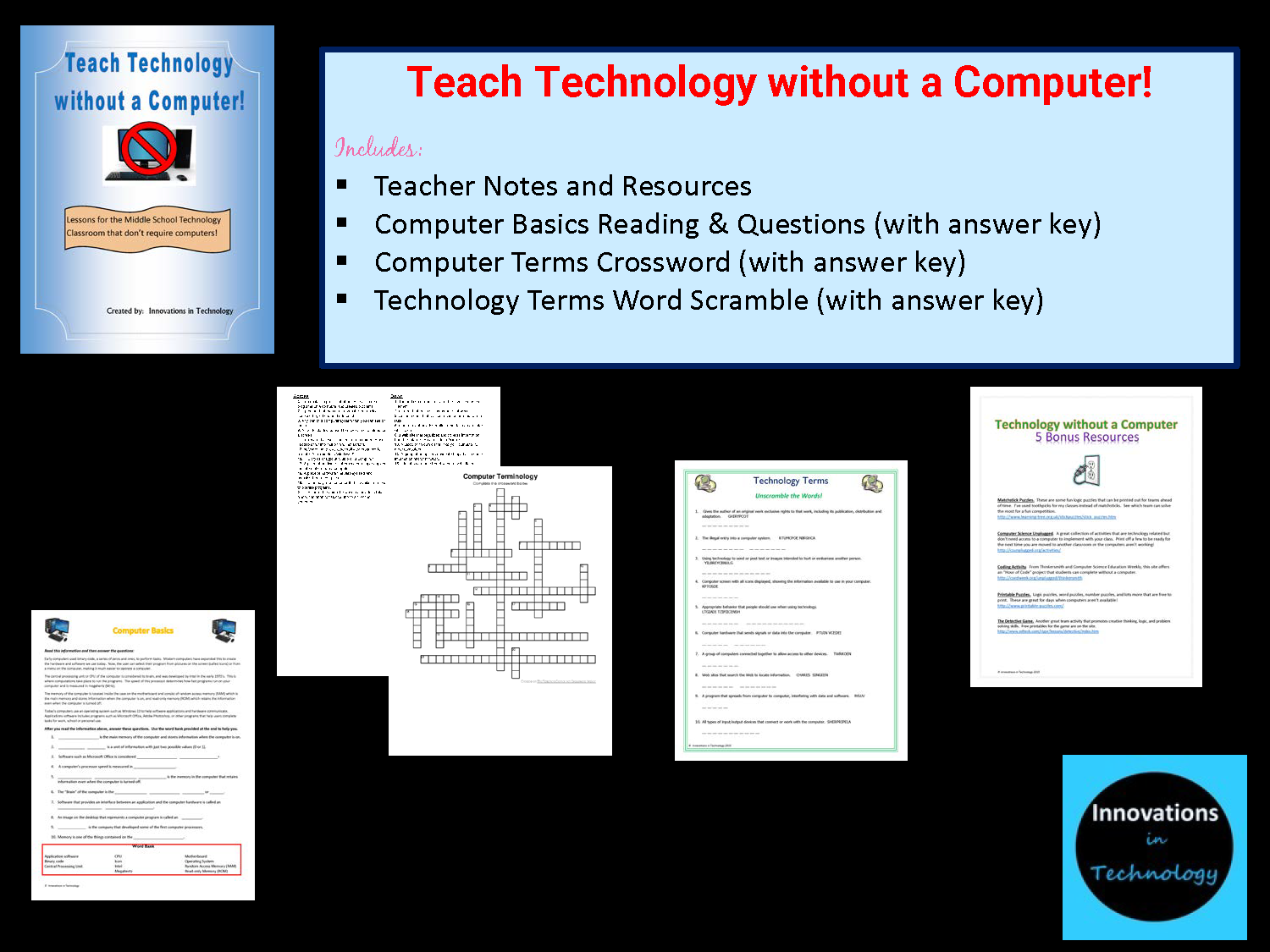Teach Technology WITHOUT a Computer - Made By Teachers
