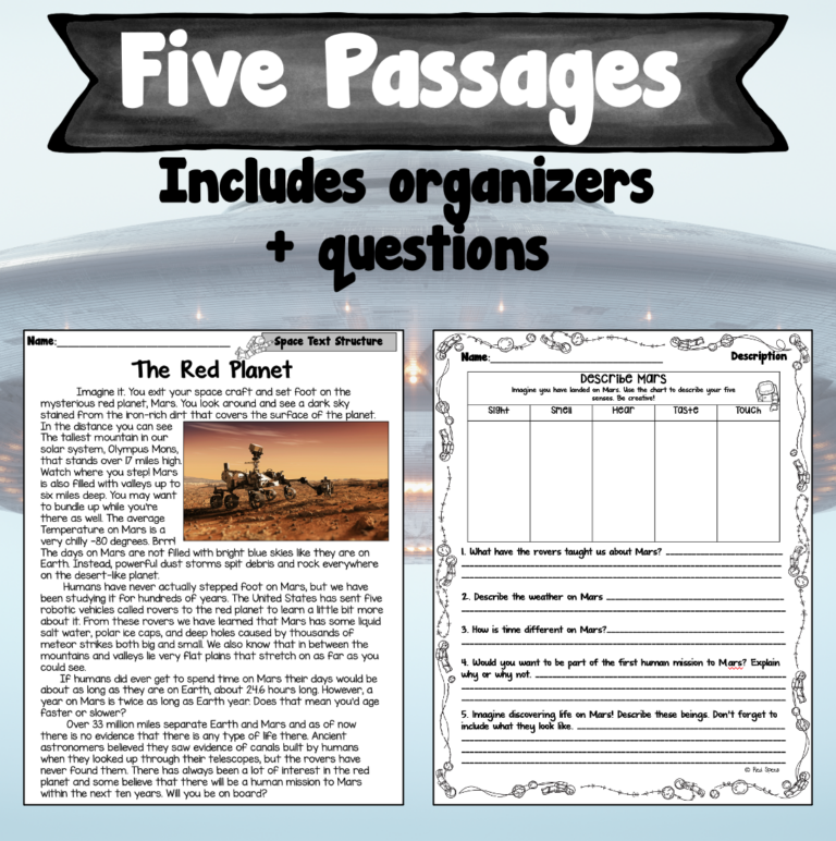 Space Nonfiction Text Structure Passages - Made By Teachers