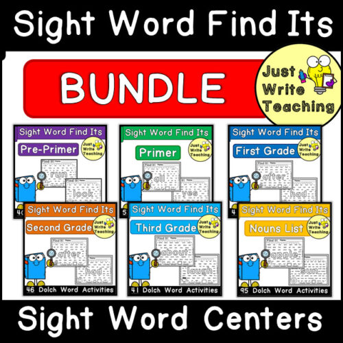 Dolch Sight Word Centers - Word Find Its BUNDLE | Made By Teachers