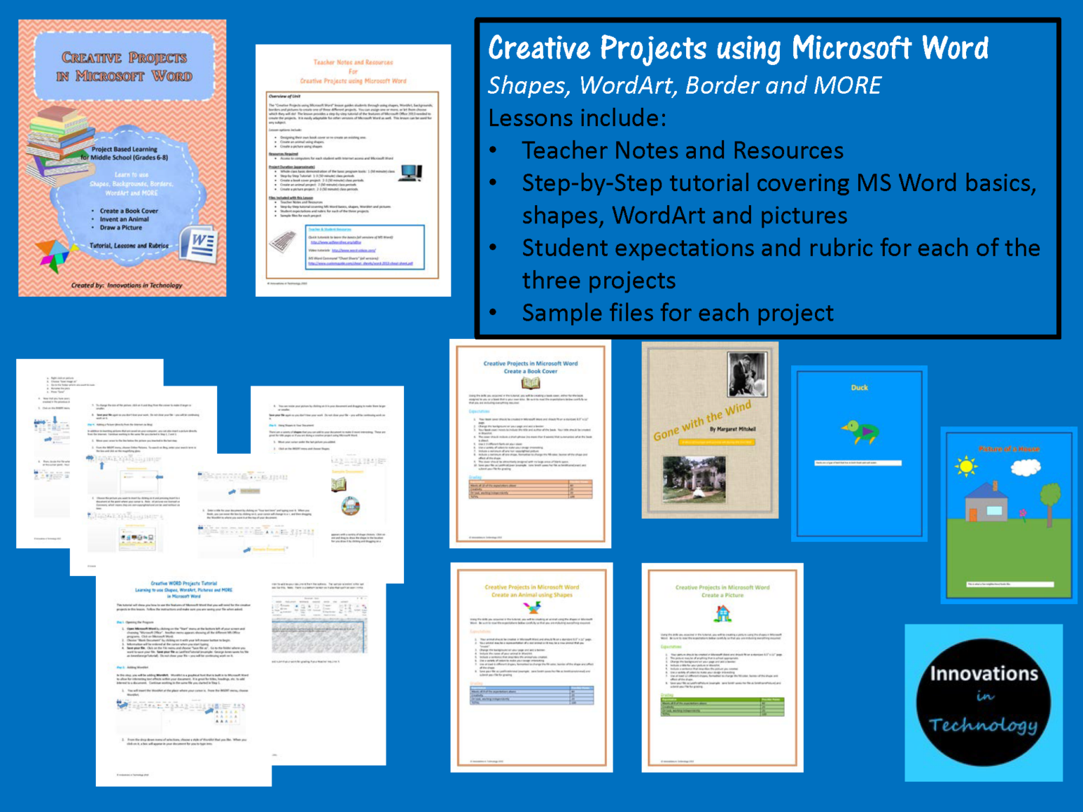 Creative Projects using Microsoft Word: Shapes, WordArt, Borders & MORE ...