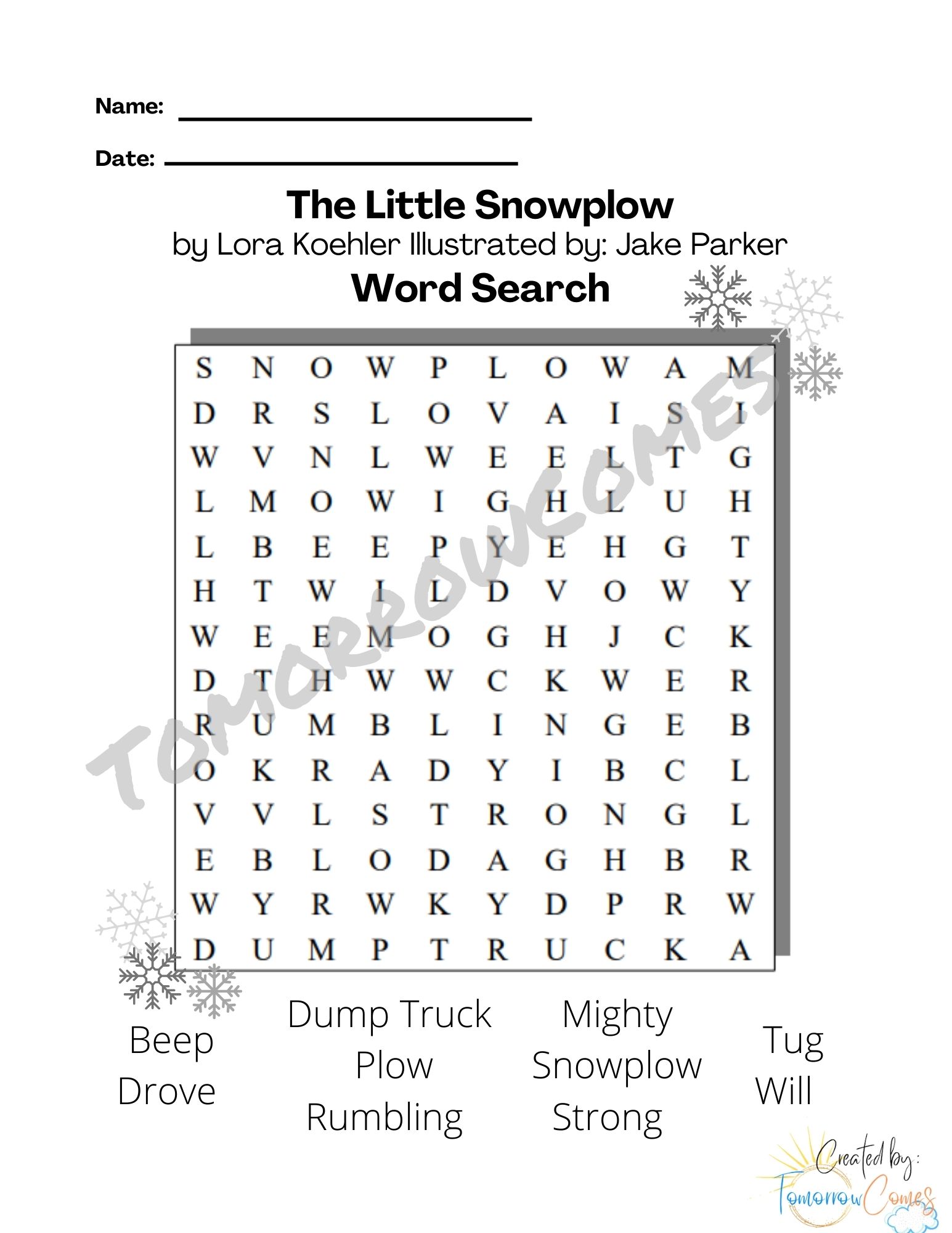 The Little Snowplow by Lora Koehler: Activity worksheets | Made By Teachers
