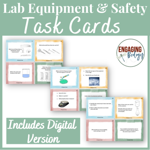 Lab Equipment and Safety Task Cards - Made By Teachers