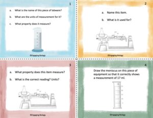 Lab Equipment and Safety Task Cards - Made By Teachers