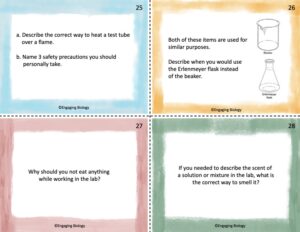 Lab Equipment and Safety Task Cards - Made By Teachers