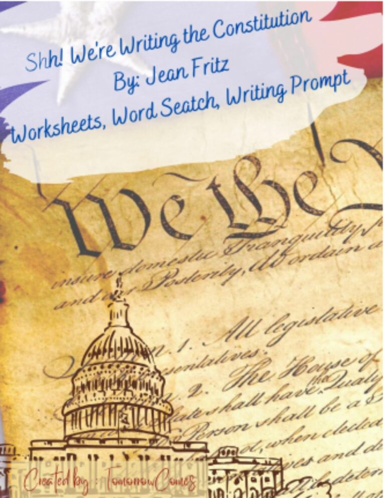 Shh We're Writing the Constitution by Jean Fritz: worksheets - Made By ...