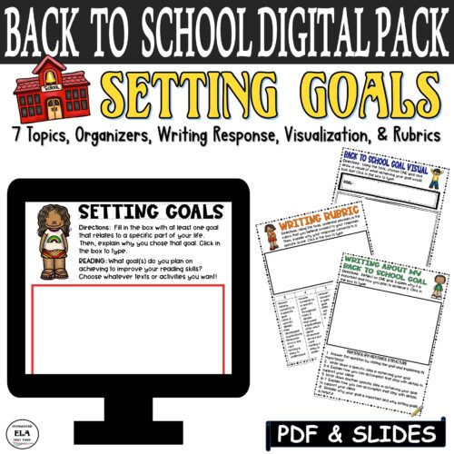 Back To School Activities Setting Goals Worksheets Writing Rubric ...