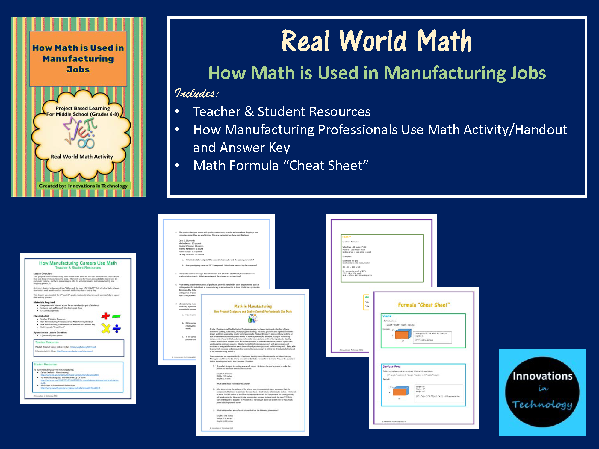 Real World Math - How Math is Used in Manufacturing Careers - Made By ...