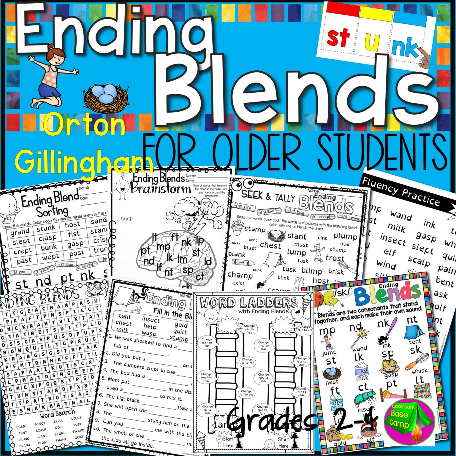 Ending Blends Worksheets / Orton Gillingham Activities | Made By Teachers