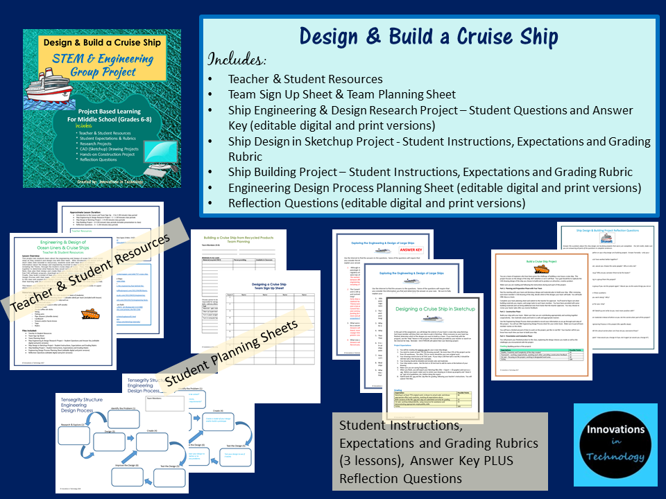 Design and Build a Cruise Ship - STEM and Engineering Group Project ...