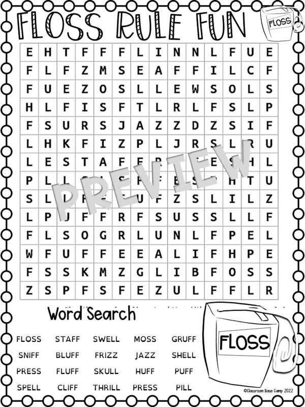FLOSS Rule - Orton Gillingham | Made By Teachers