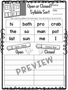 6 Syllable Types / Syllable Division Rules - Orton Gillingham - Made By ...