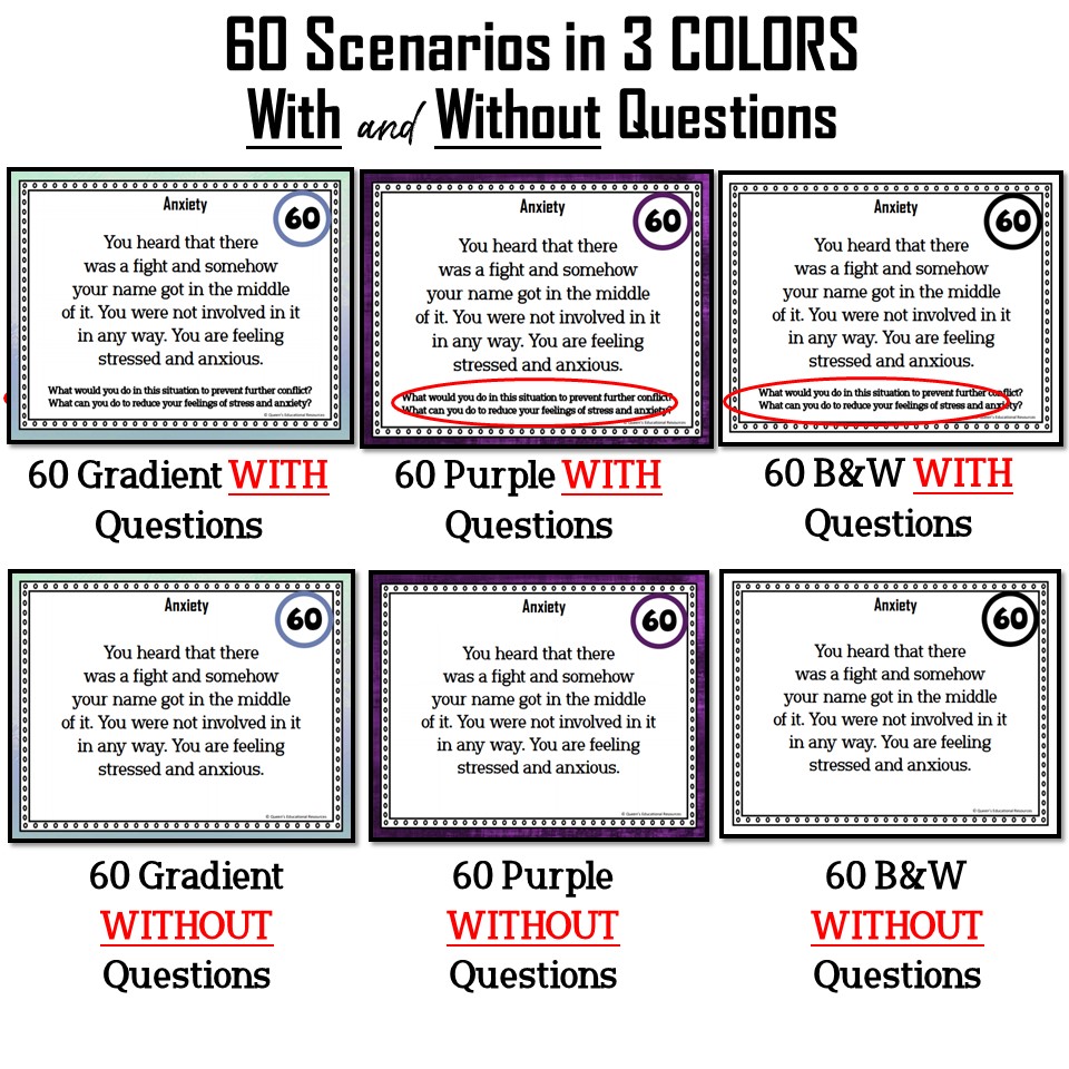 Anxiety Scenario Task Cards And Worksheets Made By Teachers anxiety-scenario-task-cards-and-worksheets-made-by-teachers