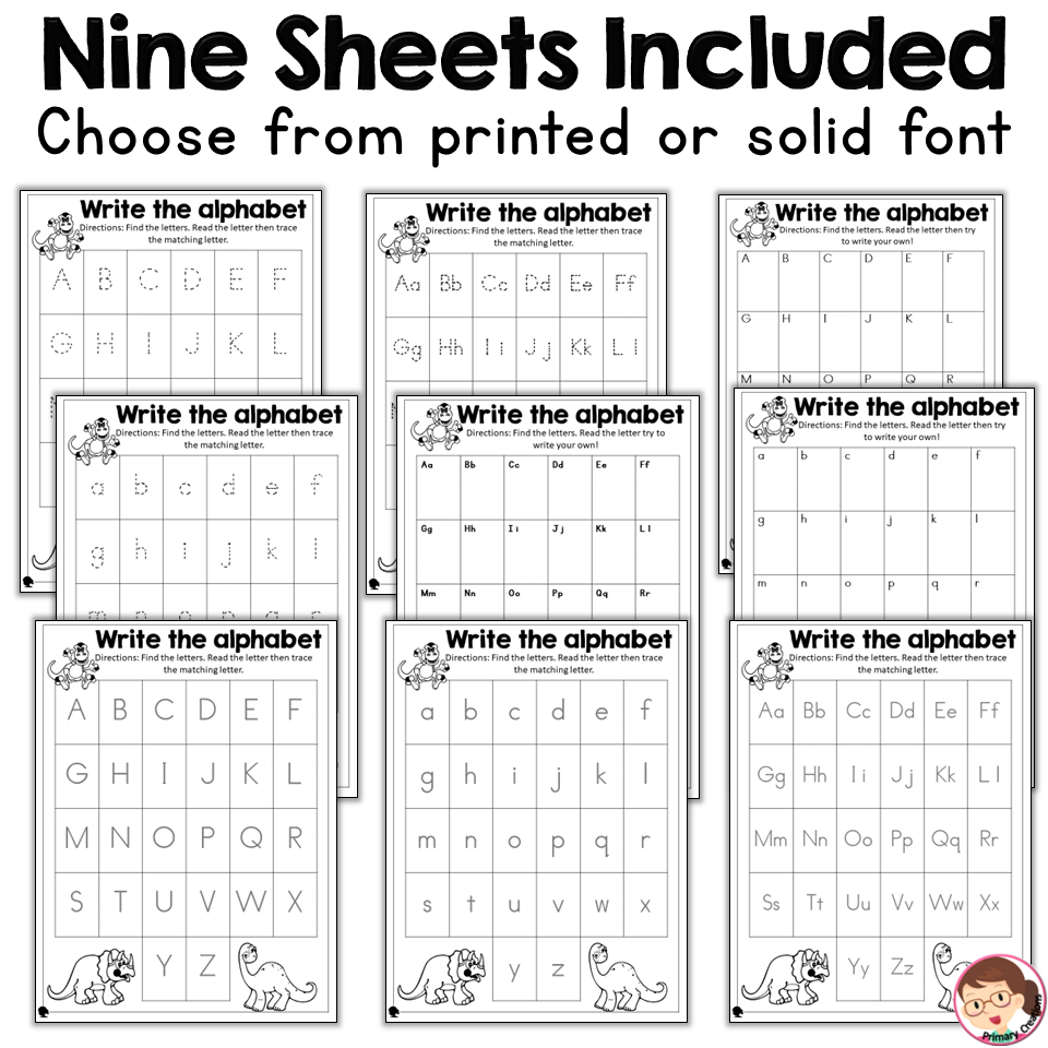 Dinosaurs, Write the Room Alphabet Activities, Letter formation - PreK ...