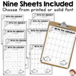 Ocean Animals, Write the Room Alphabet Activities, Letter formation ...