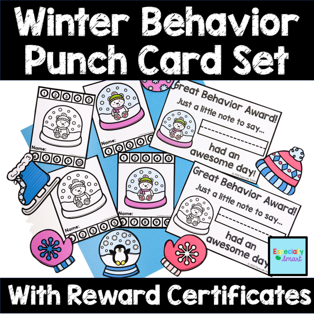 Winter Behavior Punch Cards and Reward Certificates - Made By Teachers