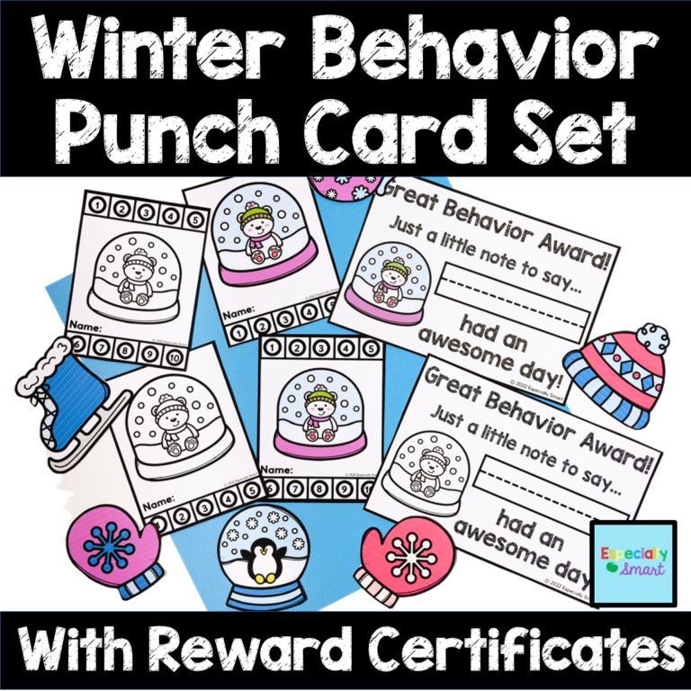 Winter Behavior Punch Cards and Reward Certificates | Made By Teachers
