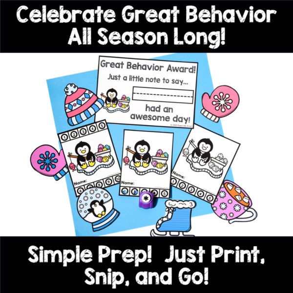 Winter Behavior Punch Cards and Reward Certificates - Made By Teachers