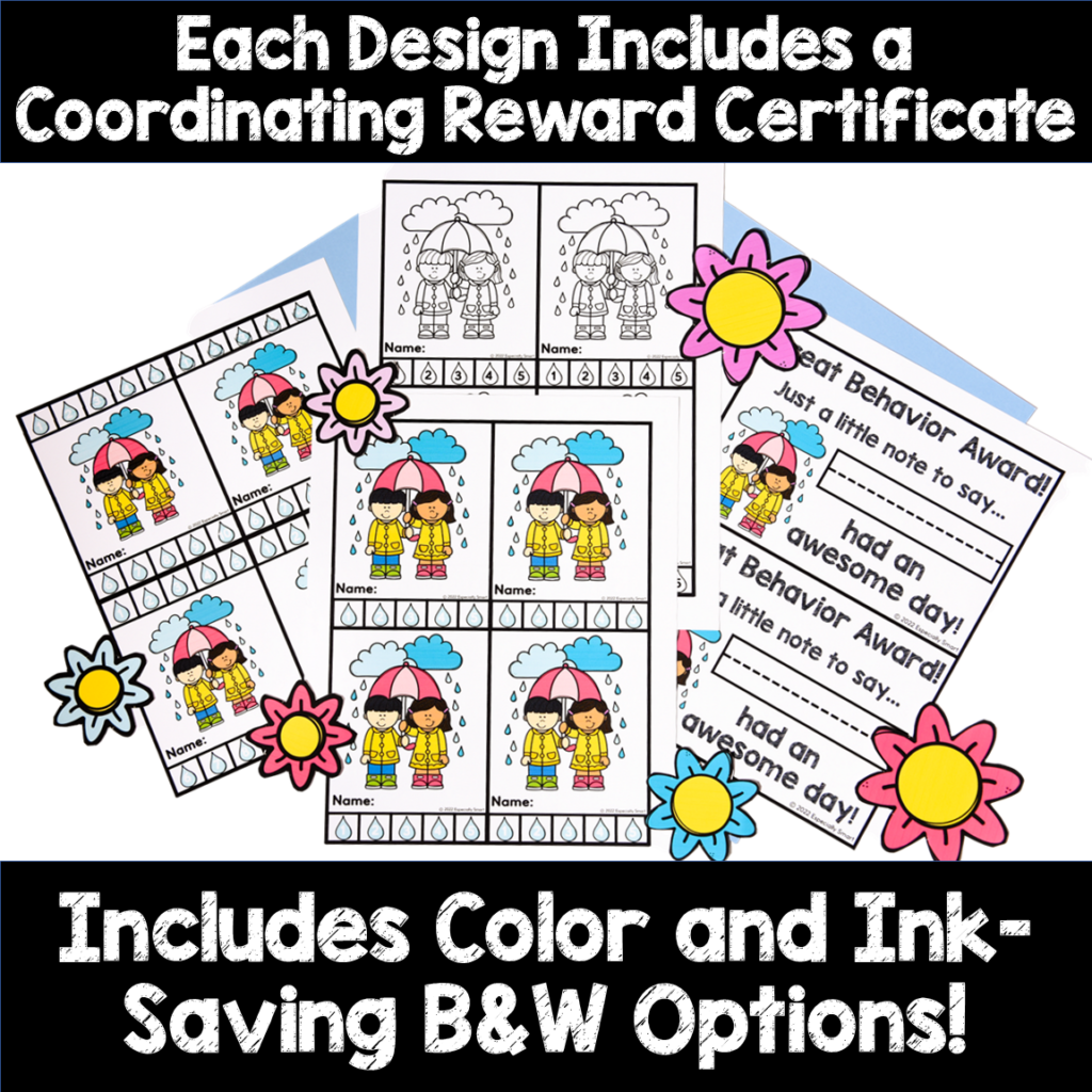 Spring Behavior Punch Cards and Reward Certificates (Copy) | Made By ...
