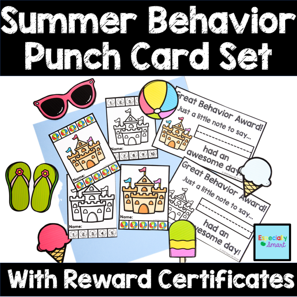 Summer Behavior Punch Cards and Reward Certificates | Made By Teachers