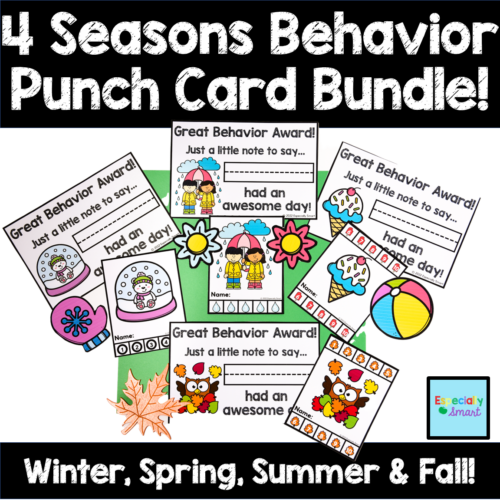 Seasonal Behavior Punch Cards Bundle with Reward Certificates - Made By ...