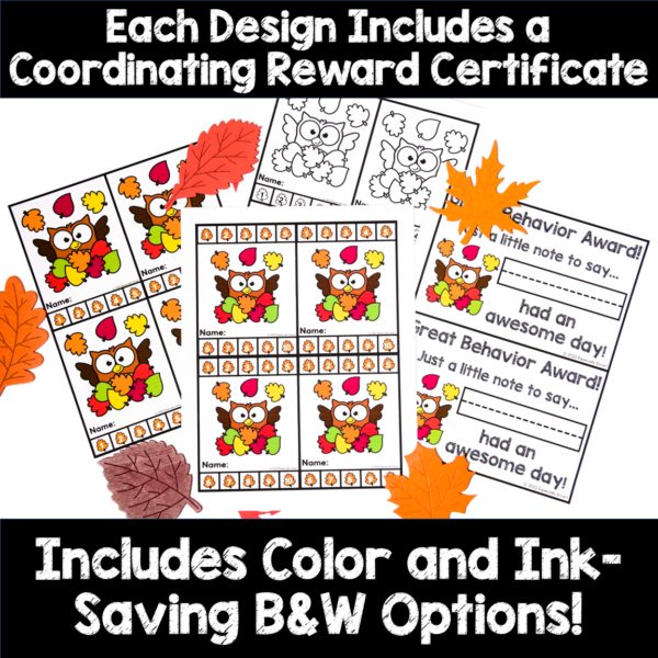 Seasonal Behavior Punch Cards Bundle with Reward Certificates - Made By ...
