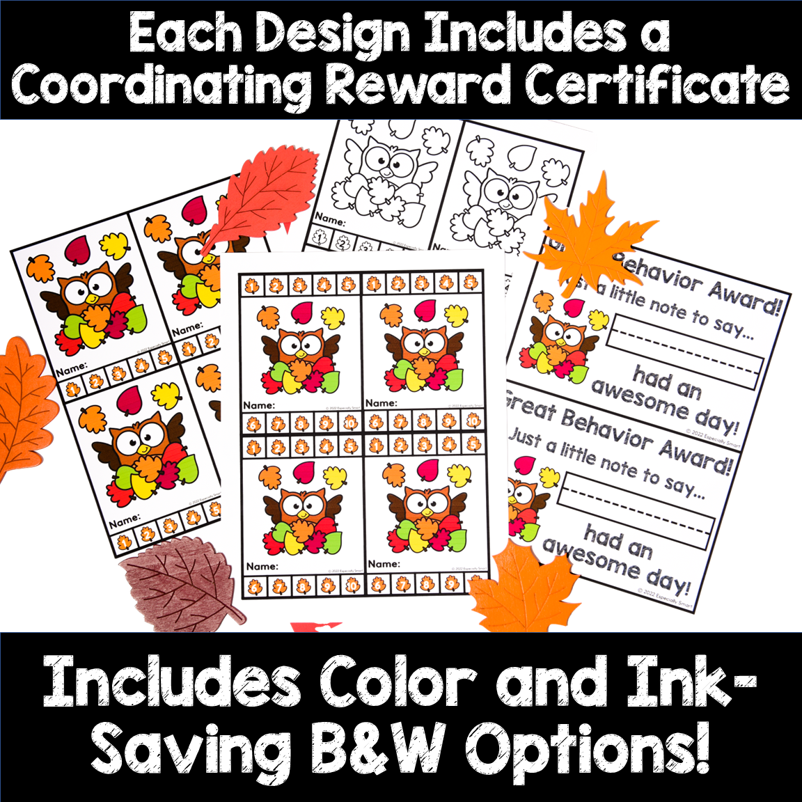 Seasonal Behavior Punch Cards Bundle with Reward Certificates - Made By ...