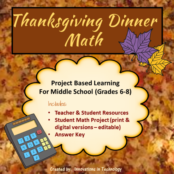 Thanksgiving Dinner Math - Made By Teachers