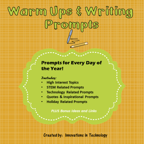 Warm Ups and Writing Prompts for All Classes (including STEM ...