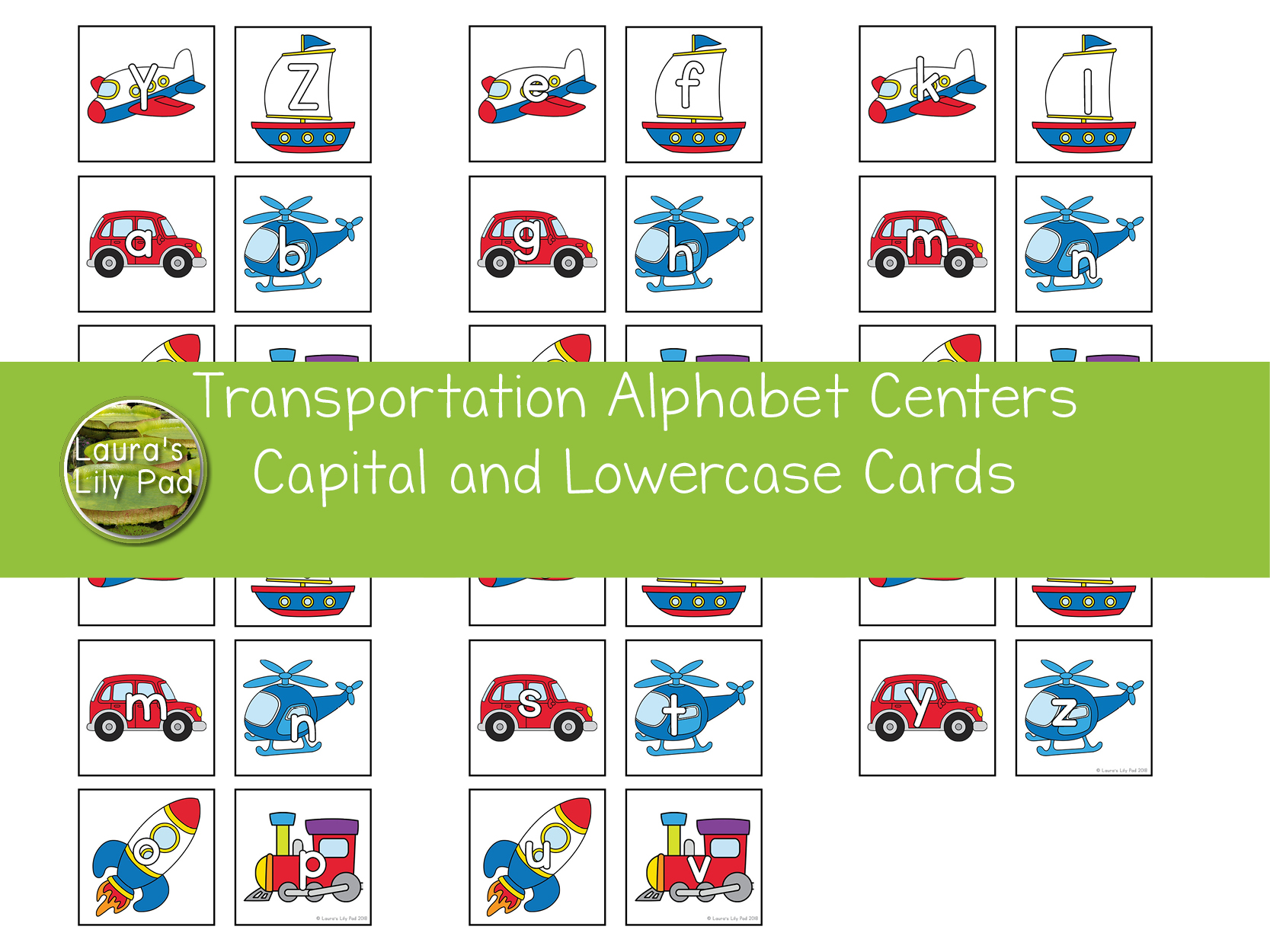 Transportation Alphabet Centers - Made By Teachers