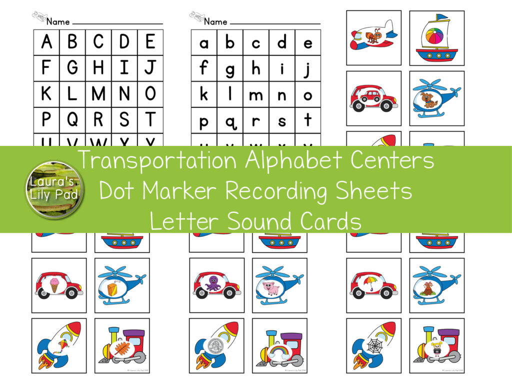 Transportation Alphabet Centers - Made By Teachers