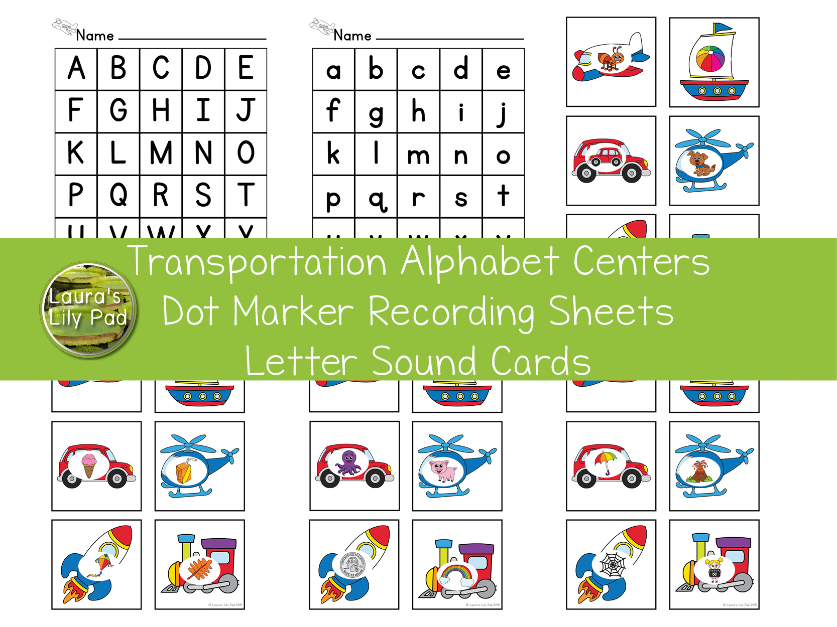 Transportation Alphabet Centers - Made By Teachers