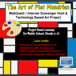 Art of Piet Mondrian - WebQuest & Art Project - Made By Teachers