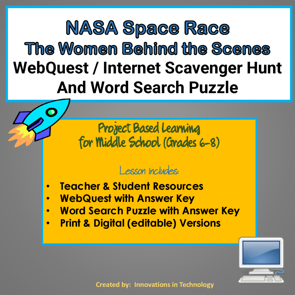 NASA Space Race -Women Behind the Scenes Webquest & Puzzle | Made By ...