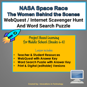 NASA Space Race -Women Behind the Scenes Webquest & Puzzle | Made By ...