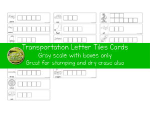 Transportation Word Letter Tiles Cards - Made By Teachers