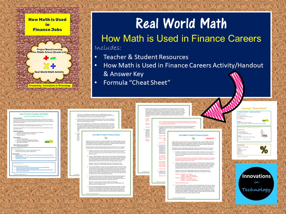 Real World Math - How Math is Used in Finance Jobs | Made By Teachers