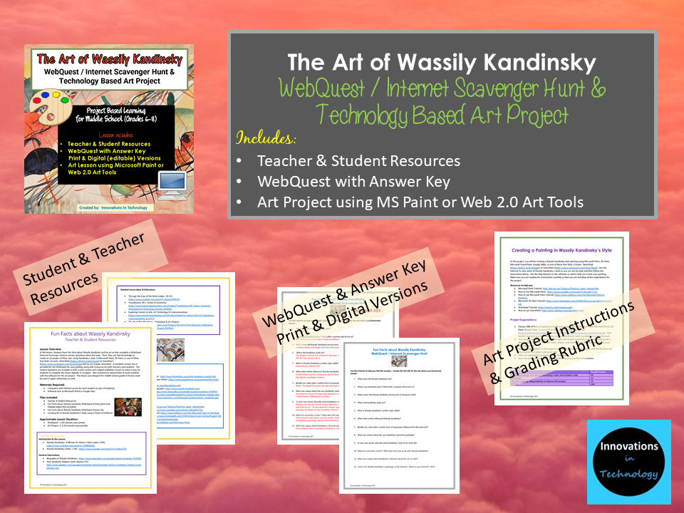 Art of Wassily Kandinsky - WebQuest & Art Project | Made By Teachers