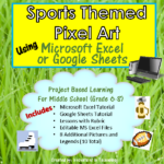 Sports Themed Pixel Art in MS Excel or Google Sheets | Made By Teachers