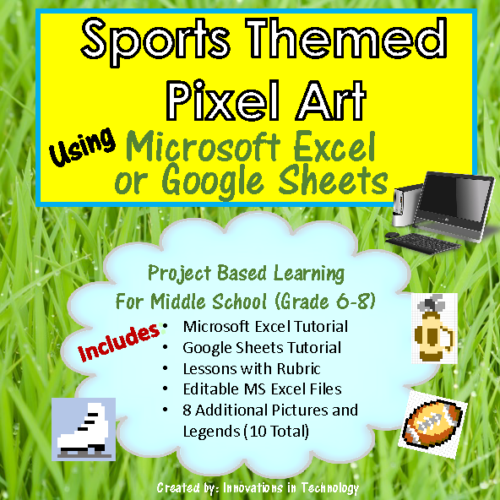 Sports Themed Pixel Art in MS Excel or Google Sheets | Made By Teachers