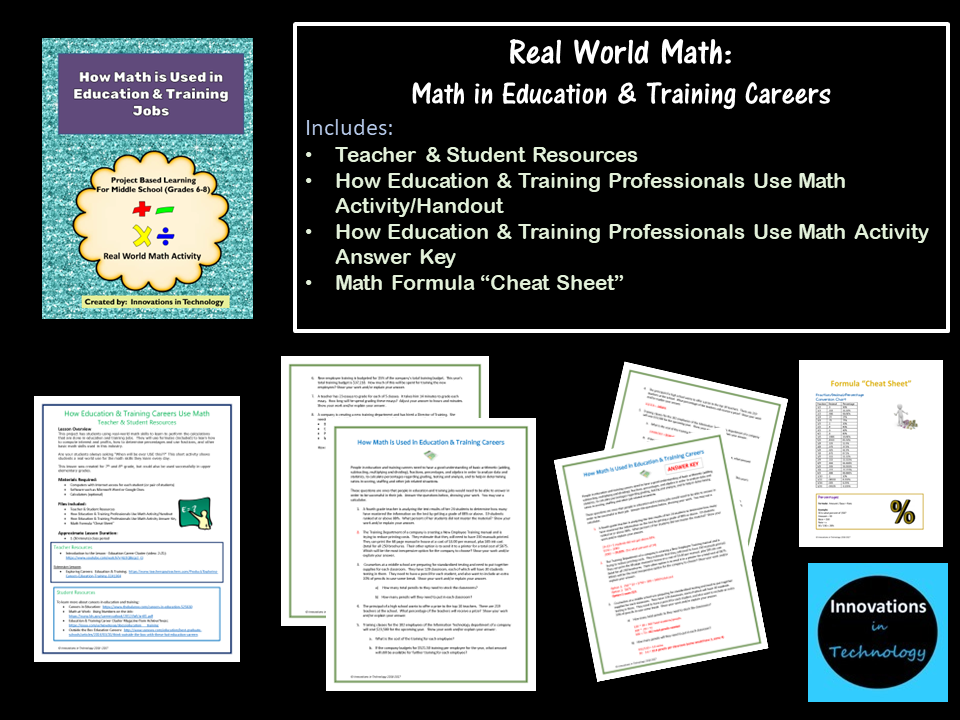 Real World Math - How Math is Used in Education & Training Careers ...