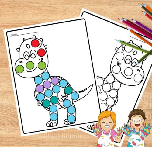 Dinosaurs Dot Marker Printables | Jurassic Dinosaurs, Coloring Sheets ...