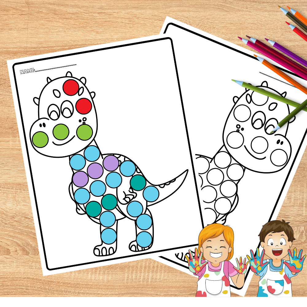 Dinosaurs Dot Marker Printables | Jurassic Dinosaurs, Coloring Sheets ...