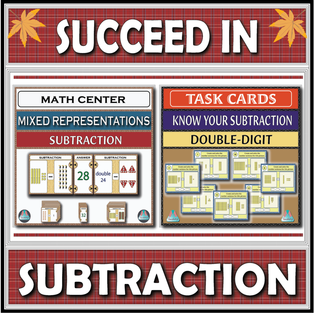Succeed in Subtraction - Bundled Task Cards & Center Activities | Made ...