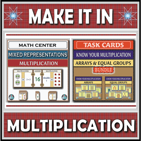 Make it in Multiplication - Bundled Task Cards & Center Activities ...