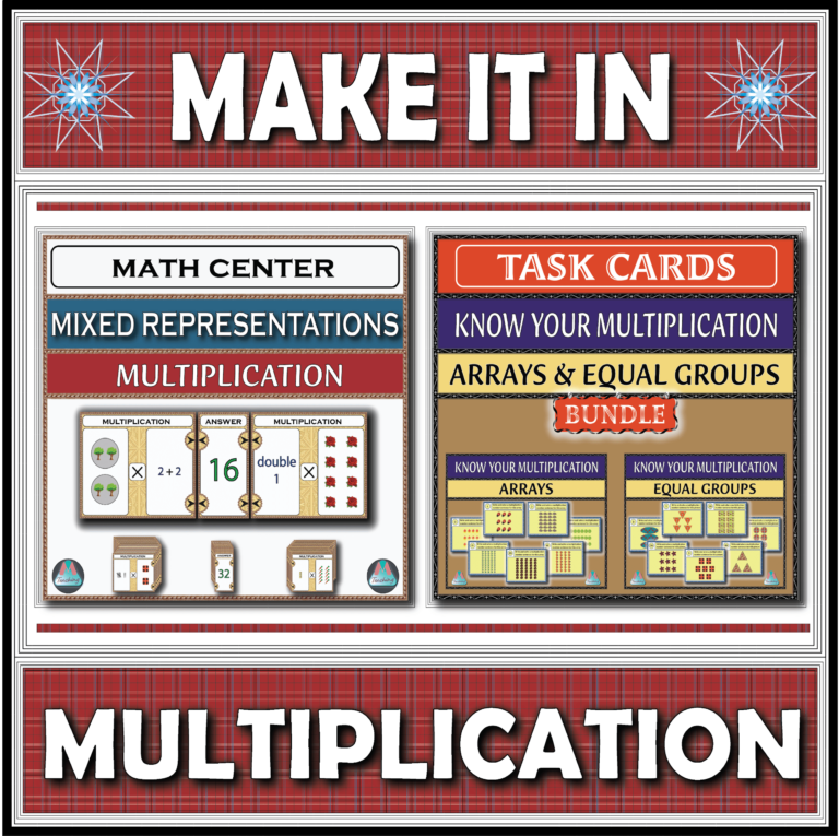 Make it in Multiplication - Bundled Task Cards & Center Activities ...