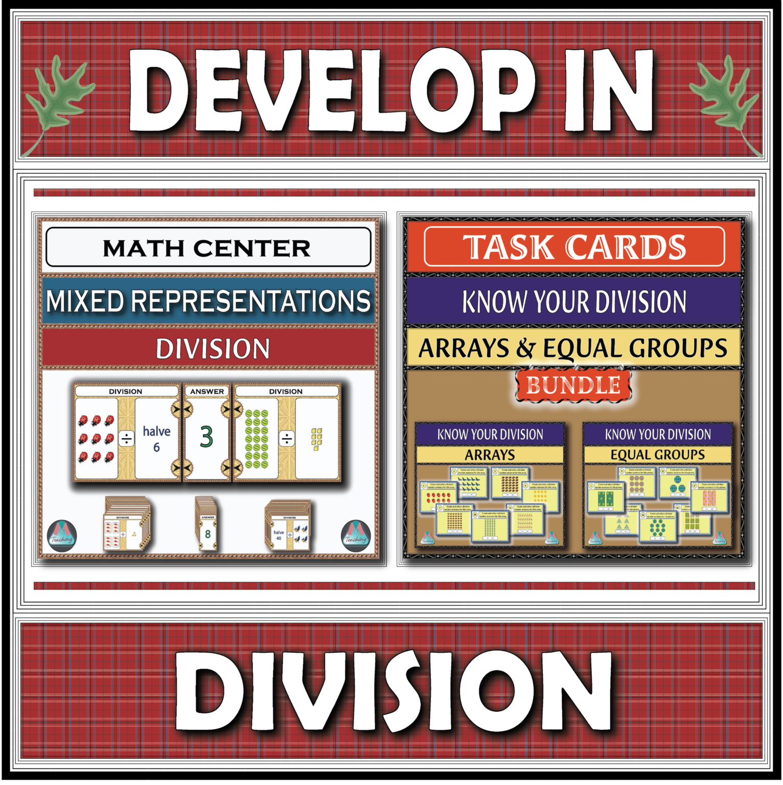 Division Task Cards - Arrays | Made By Teachers