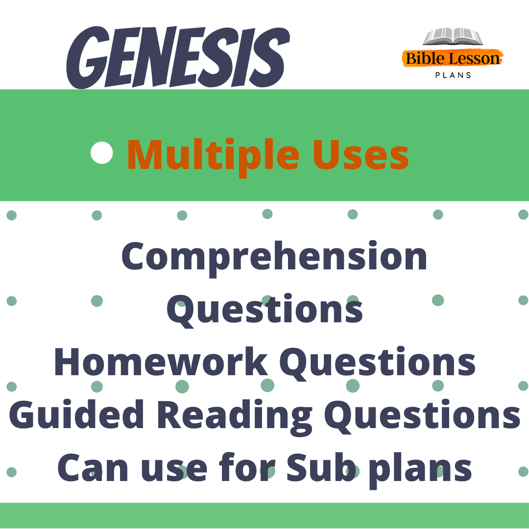 The Book of Genesis Questions Chapters 1-5 | Made By Teachers