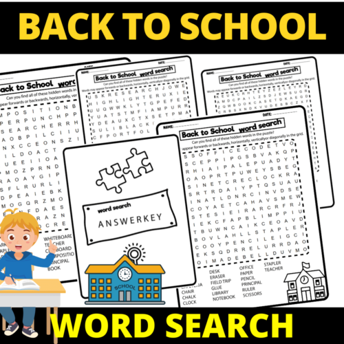 Back To School Word Search | Funny School Activities | Made By Teachers