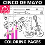 Printable Fiesta Cinco De Mayo Coloring Pages, Cinco De Mayo Activity ...