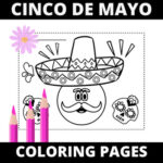 Printable Fiesta Cinco De Mayo Coloring Pages, Cinco De Mayo Activity ...